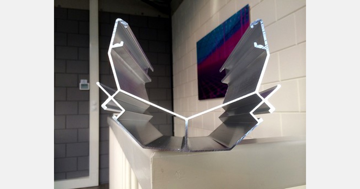 Aluminium goot met de eigenschappen van een stalen goot