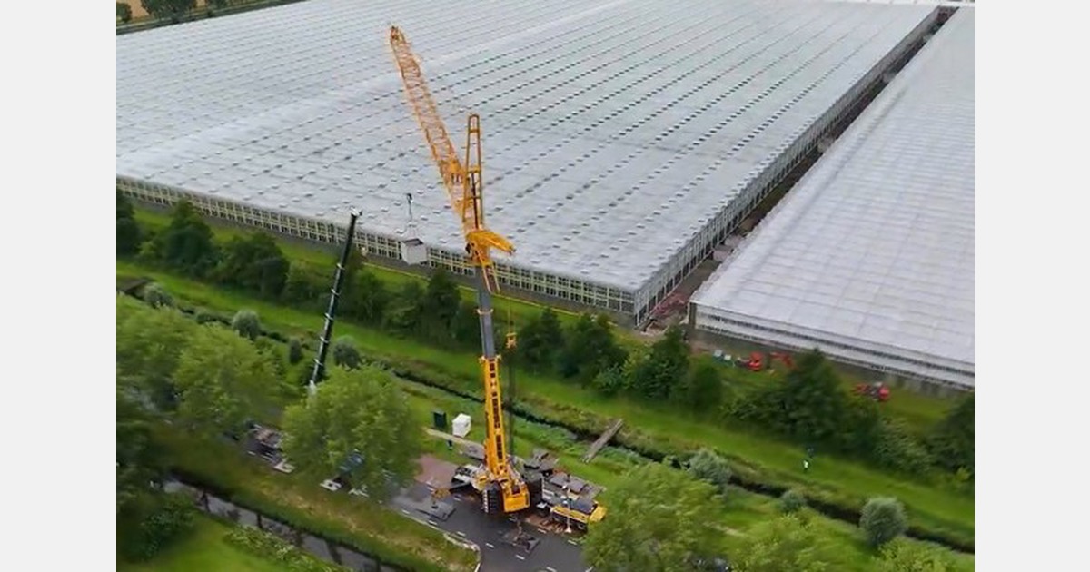 700-tons telescoopkraan tilt nieuw energie-systeem op juiste plek